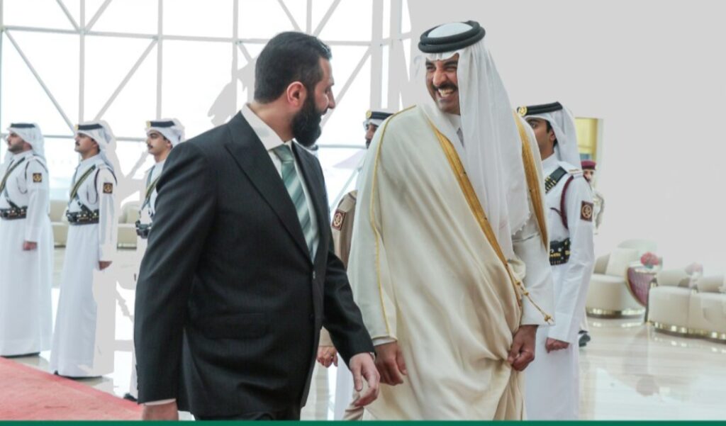 A message of love and appreciation from President Ahmed Al-Sharaa to His Highness the Emir of ...